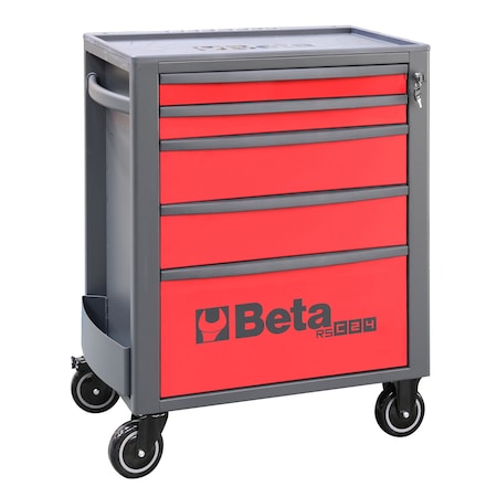 Beta Tool Cabinet, 5 Drawer, Red, Sheet Metal, 29 in W x 17-1/2 in D x 38 in H 024004653 | Zoro